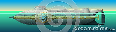Nautilus Submarine Of Captain Nemo Stock Illustration - Image: 59726338