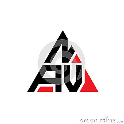 NAV Triangle Letter Logo Design With Triangle Shape. NAV Triangle Logo ...