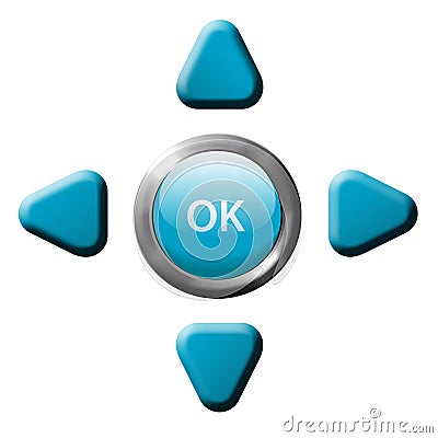 Navigation OK Arrow Remote Control Buttons Royalty Free Stock Image ...