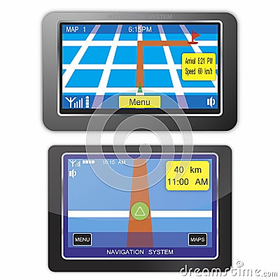 Generic GPS Navigation Device Stock Vector - Illustration of drive ...