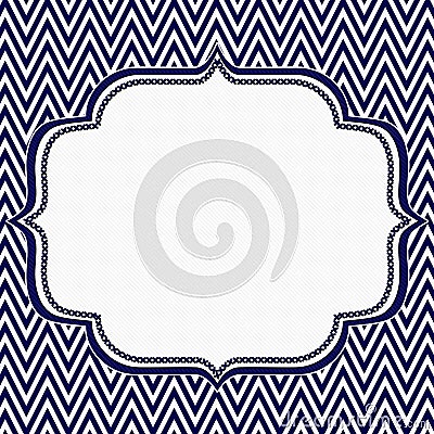 Navy Blue And White Chevron Zigzag Frame Background Stock Image ...