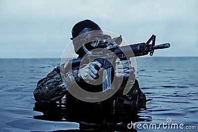 Navy SEAL Frogman Stock Photo - Image: 65319145