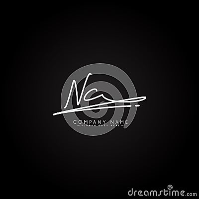 NC Initial Letter Signature Logo Template - Handwritten Vector Logo ...