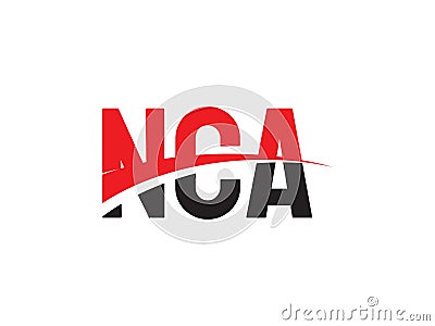 NCA Letter Initial Logo Design Vector Illustration | CartoonDealer.com ...