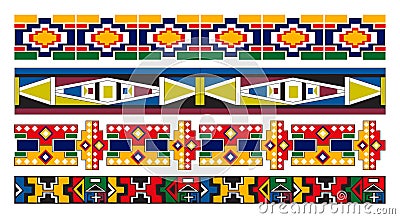 Ndebele African Border Pattern Art Vector Illustration | CartoonDealer ...