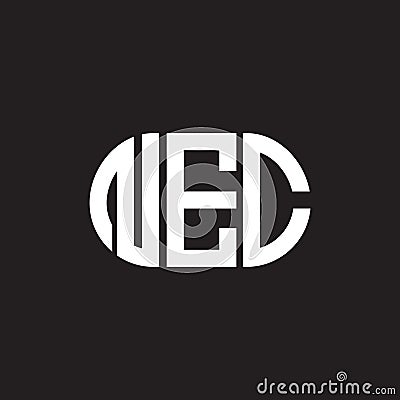 NEC Letter Logo Design On Black Background. NEC Creative Initials ...
