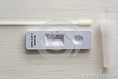 Negative Covid-19 Home Test Kit, Rapid Test, Self Test Kit Royalty-Free ...