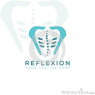 Reflexion Logo, Negative Space Body Between Hands Vector ...