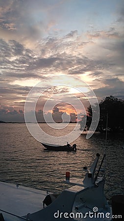 Nelayan Sunset Mangrove Stock Photo | CartoonDealer.com #261655470