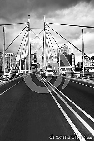 Nelson Mandela Bridge Facing Into JHB CBD Stock Photos - Image: 16973613