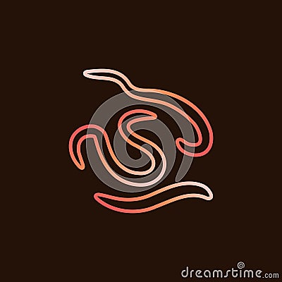 Nematodes Vector Concept Colorful Linear Icon Or Sign | CartoonDealer ...