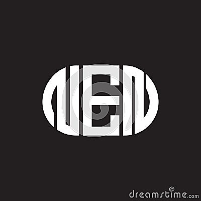 NEN Letter Logo Design On Black Background. NEN Creative Initials ...