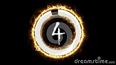 Neon Fire Countdown Black White Stock Footage - Video of fire, black ...