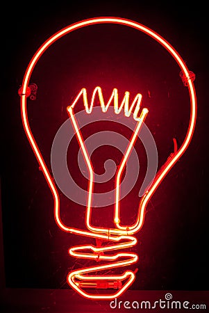 Neon Light Bulb Stock Photography - Image: 23961992