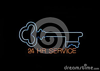 Neon Locksmith Sign Royalty Free Stock Photography - Image: 14101737