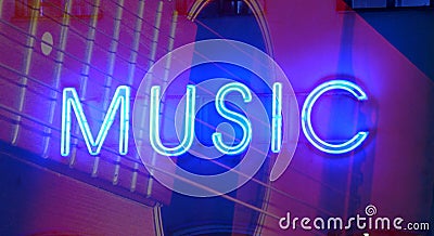 Neon Music Sign Royalty Free Stock Images - Image: 11148289