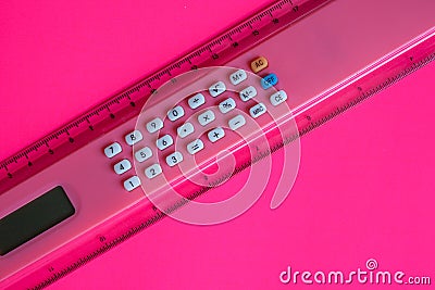 Neon Pink Ruler. Royalty-Free Stock Photo | CartoonDealer.com #155017227