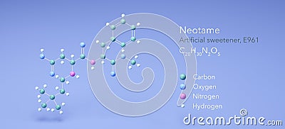 Neotame Molecule, Molecular Structures, E961, 3d Model, Structural ...