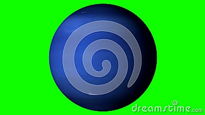 Neptune Rotating on a Solid Green Background. Loopable Stock Footage ...