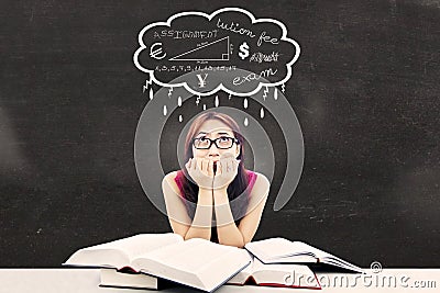 Nervous College Student In Classroom Royalty-Free Stock Image ...