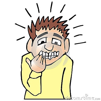 Nervous Man Vector Illustration | CartoonDealer.com #2500400