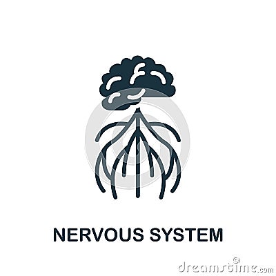 Nervous System Icon. Simple Element From Internal Organs Collection ...