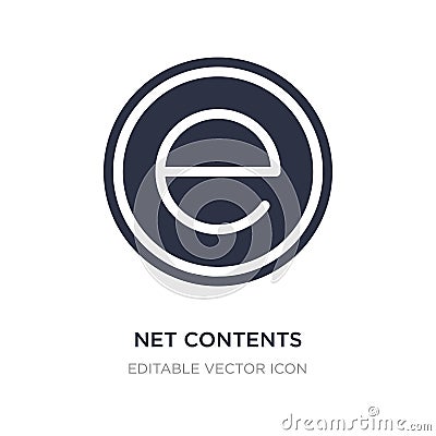 Net Contents Icon On White Background. Simple Element Illustration From ...
