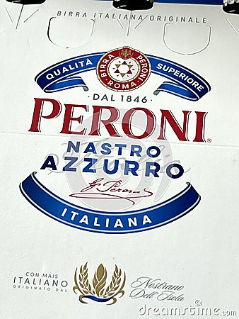 Logo On The Packaging Of Peroni Beer. Editorial Photo | CartoonDealer ...
