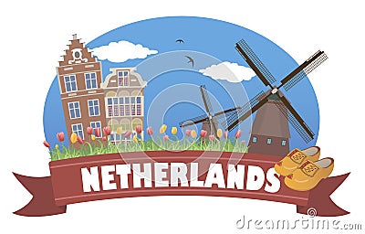 Netherlands. Tourism And Travel Cartoon Vector | CartoonDealer.com ...