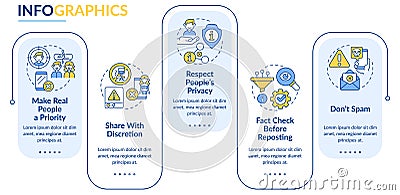 Netiquette Rules Rectangle Infographic Template Vector Illustration ...