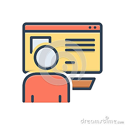 Color Illustration Icon For Netizen, Mainstream And Newspapers Royalty ...