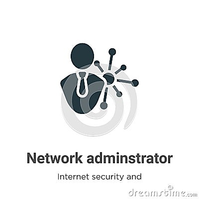 Network Adminstrator Vector Icon On White Background. Flat Vector ...