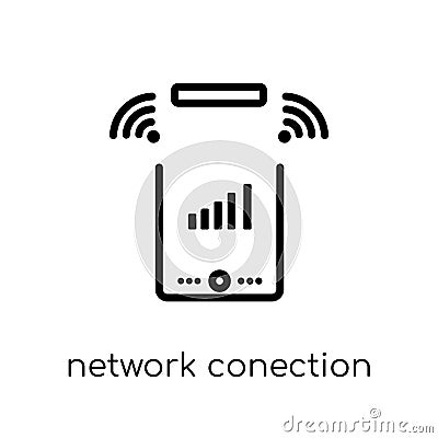 Network Conection Icon. Trendy Modern Flat Linear Vector Network | CartoonDealer.com #130953441