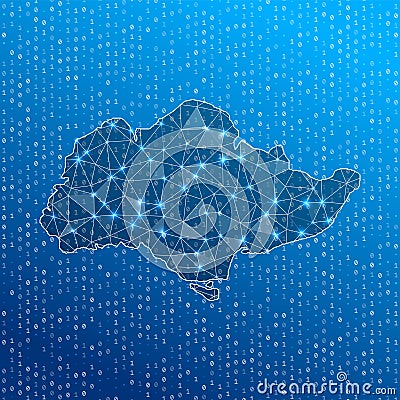 Network Map Of Sentosa. Cartoon Vector | CartoonDealer.com #217904413