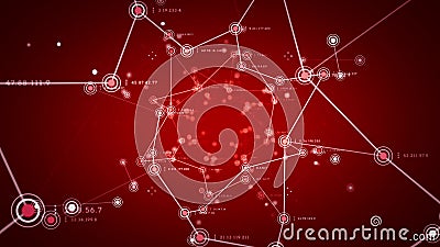 Network Nodes Red stock footage. Video of cyberspace - 55299328