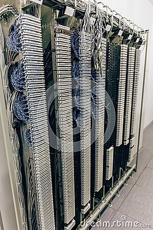 Network Panel, Computer Server In Rack Server, Vertical Image Stock ...