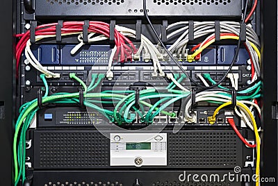 Network Server Cable Management Stock Images - Image: 9704814