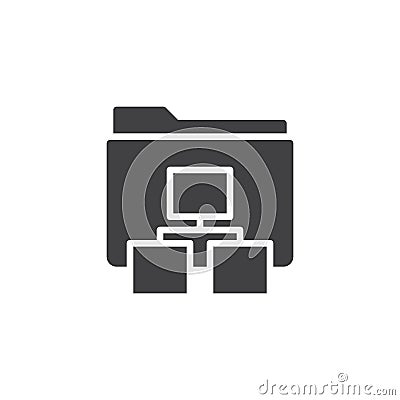 Network Shared Folder Icon Vector | CartoonDealer.com #108209489