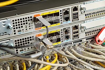 Network Switch And Ethernet Cables Stock Image | CartoonDealer.com ...