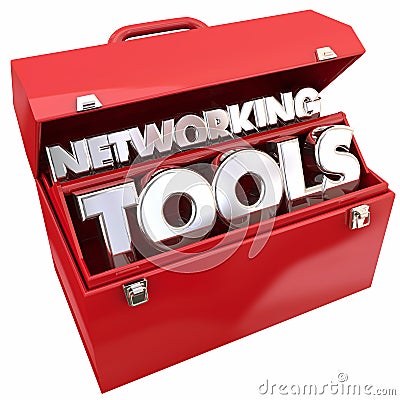 Networking Tools Connections Relationships Toolbox Stock Photo ...