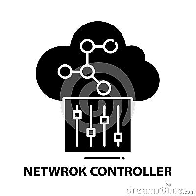 Netwrok Controller Icon, Black Vector Sign With Editable Strokes ...