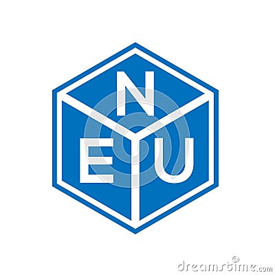 NEU Letter Logo Design On Black Background. NEU Creative Initials ...