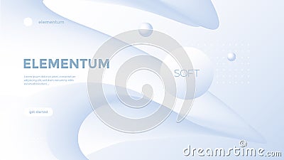 Neumorphism Poster With Gradient Light Wave. Stock Image ...