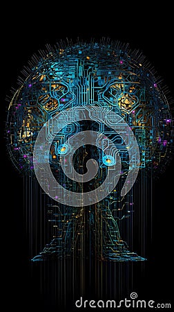 Neural Nexus: Visualizing The Digital Brain Royalty-Free Stock Image ...