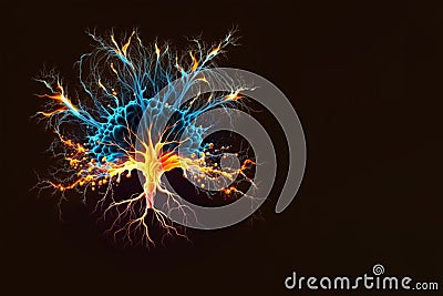 Neuron Explosion. Brain Neurons In The Head. Brain Blast, Concept Art ...