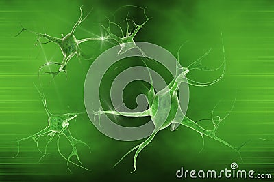 Neuron In Green Background Stock Illustration | CartoonDealer.com #34746874