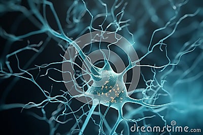 Neurons Making Synapse, Nervous System Sending Electrical Impulses Or ...