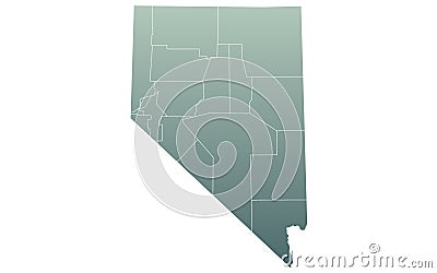 Nevada Administrative Map. Counties Map Of Nevada, Blank Map, Empty Map ...