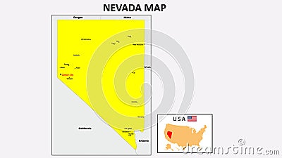 Nevada Map. State And District Map Of Nevada. Political Map Of Nevada ...