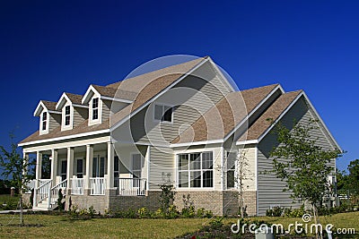 New American-Style Home Stock Photo - Image: 2453930